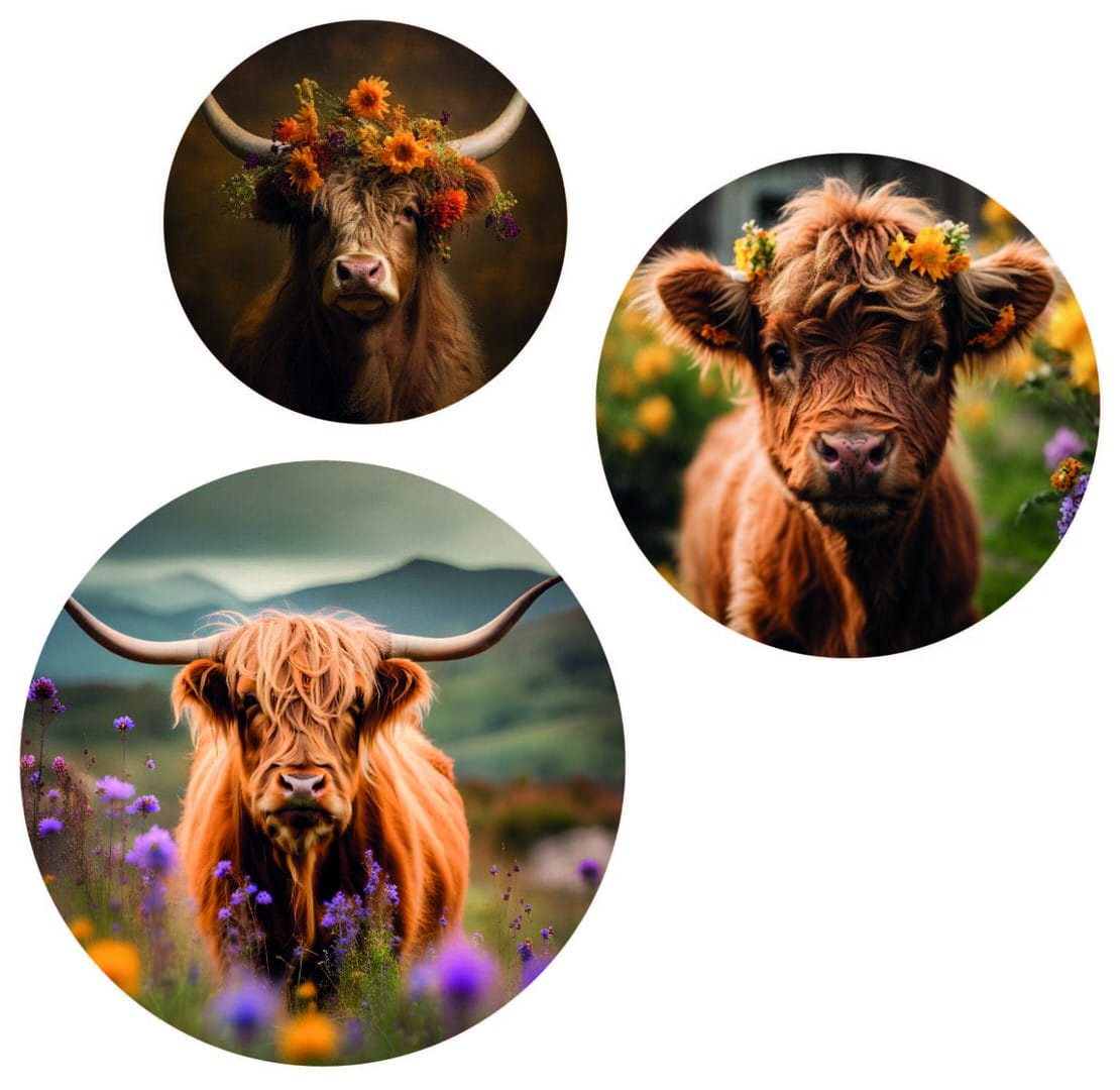 Muurcirkel Cute baby highlander - Gewoon Ziezo